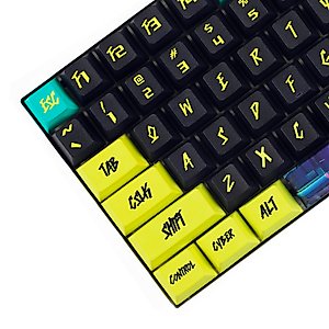 136 Key Cyber Style Cherry Profile Five Side Dye Sub Keycaps PBT Key caps for TKL 61 64 68 75 87 96 104 108 Keychron MX Keyboard