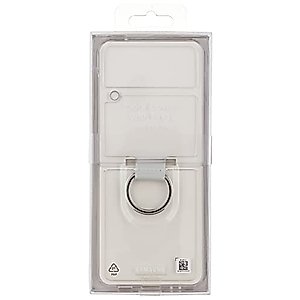 Galaxy Z Flip 3 Phone Case, Clear Protective Cover with Ring, Heavy Duty, Shockproof Smartphone Protector, US Version, Transparent