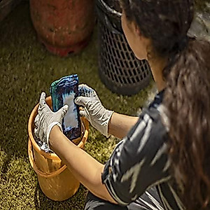 Fabric Tie Dye Kit with 3 Colors | Natural Shibori Powder | Indigo, Sunflower Yellow and Turkey Red | Perfect Clothing Dying | Painting Party Supplies DIY Art Craft Set for Kids and Adults