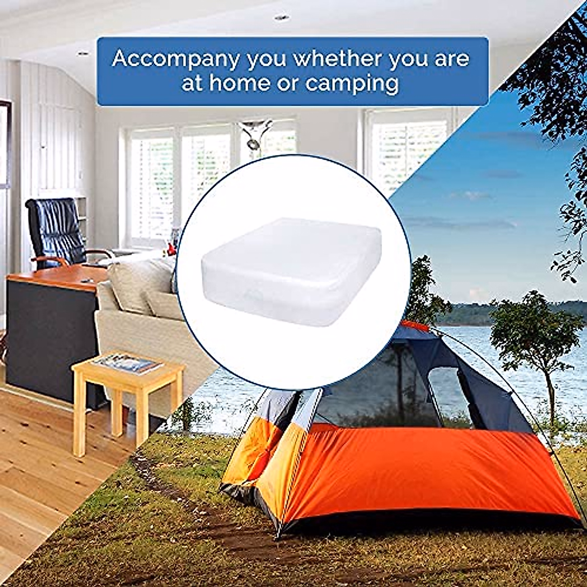 Bedecor Fitted Sheet for Air Mattress Inflate Without Disassembly Convenient & Firm Deep up to 21" White -California King