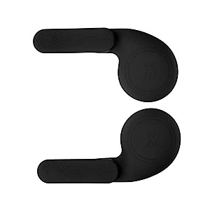 Replacement VR Silicone Earmuffs, Durable Silicone Earmuffs for Quest 2(Black)