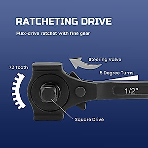 Lichamp 3pcs Spud Wrench Set, Include 12 inch Spud Wrench, 3/8" x 1/2" Dual Head Ratchet Spud Wrench and 3/4" x 7/8" Dual Socket Scaffold Wrench