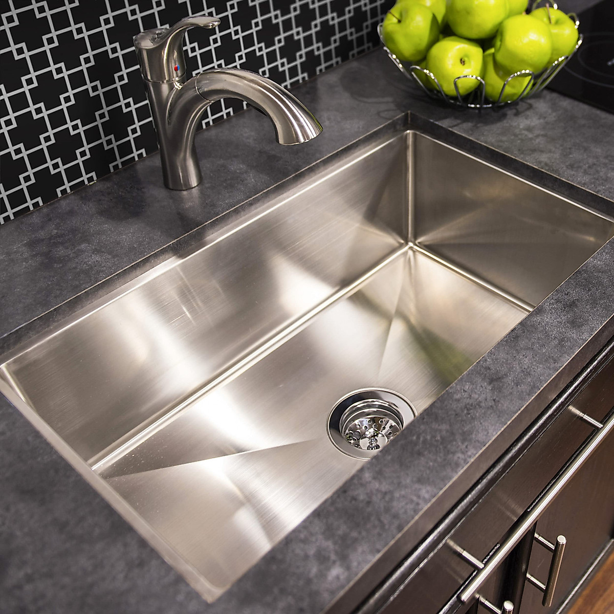 Lippert Better Bath - 385313 Single Square Sink - 27" x 16" x 7" (Stainless Steel)