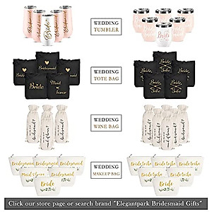 ELEGANTPARK Wedding Gifts for Bride Champagne Flutes Tumbler Wedding Engagement Gifts for Bride Stainless Steel Wine Tumbler White 6 OZ