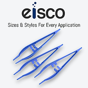 Eisco Labs - 5" Disposable Forceps - Precision Grip, Plastic Tweezers for Laboratory, Classroom, and Educational Use, Single Pack