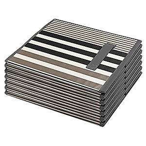 Sorbus® Foldable Storage Cube Basket Bin, Vertical Stripe Line Pattern