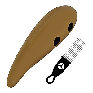 EASTROCK Guiro Instrument 3.3"x12" Fish Shaped Latin Percussion Instrument with 1 Scraper Musical Training Tool for Beginners and Professional Band Accompaniment （Upgraded Version）