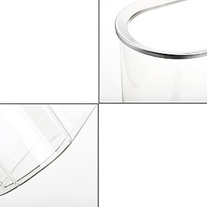 Okllen 2 Pack Clear Small Trash Can, Plastic Rectangle Wastebasket Trash Bin, Garbage Container Slim Trash Can for Bathroom, Kitchen, Dorm, Home, Office, 12.4" L x 5.3" W x 11" H