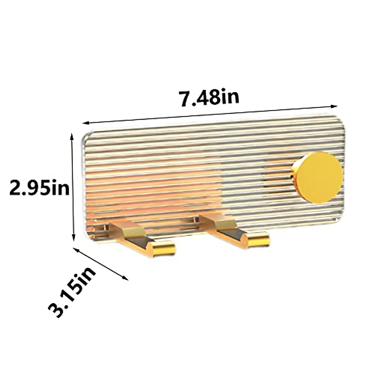 Acliys Hair Dryer Holder Wall Mounted Acrylic Hair Tool Organizer Self Adhesive Blow Dryer Holder for Bedroom & Bathroom Hair Dryer Rack for Dyson Supersonic (Gold)