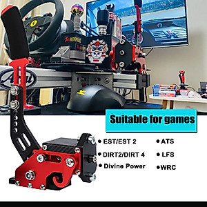 Obokidly Upgrade USB Handbrake Support G920 Compatible With XBOX ONE/XBOX ONE S For Simracing Game Sim Rig ; And Suitable For PC (Red-2)