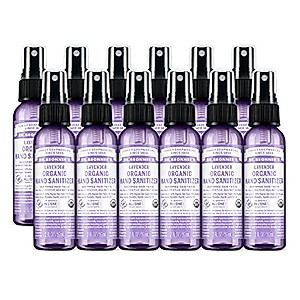 Dr. Bronner's - Organic Hand Sanitizer Spray (Lavender, 2 ounce, 12-Pack) - Simple and Effective Formula, Cleanses & Sanitizes, No Harsh Chemicals, Moisturizes and Cleans Hands