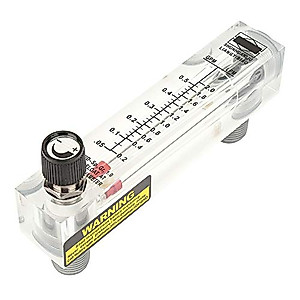 Liquid Flowmeter, 0.1-0.5GPM LZM-15T Liquid Flow Meter ZG1/4" Knob Panel Type Flowmeter Measurement Tools