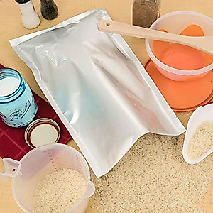 Dry-Packs 100pcs Mylar Bags for Food Storage, 4.75 Mil 10"x16" (100pcs) Resealable and Heat Sealable for Long Term Food Storage