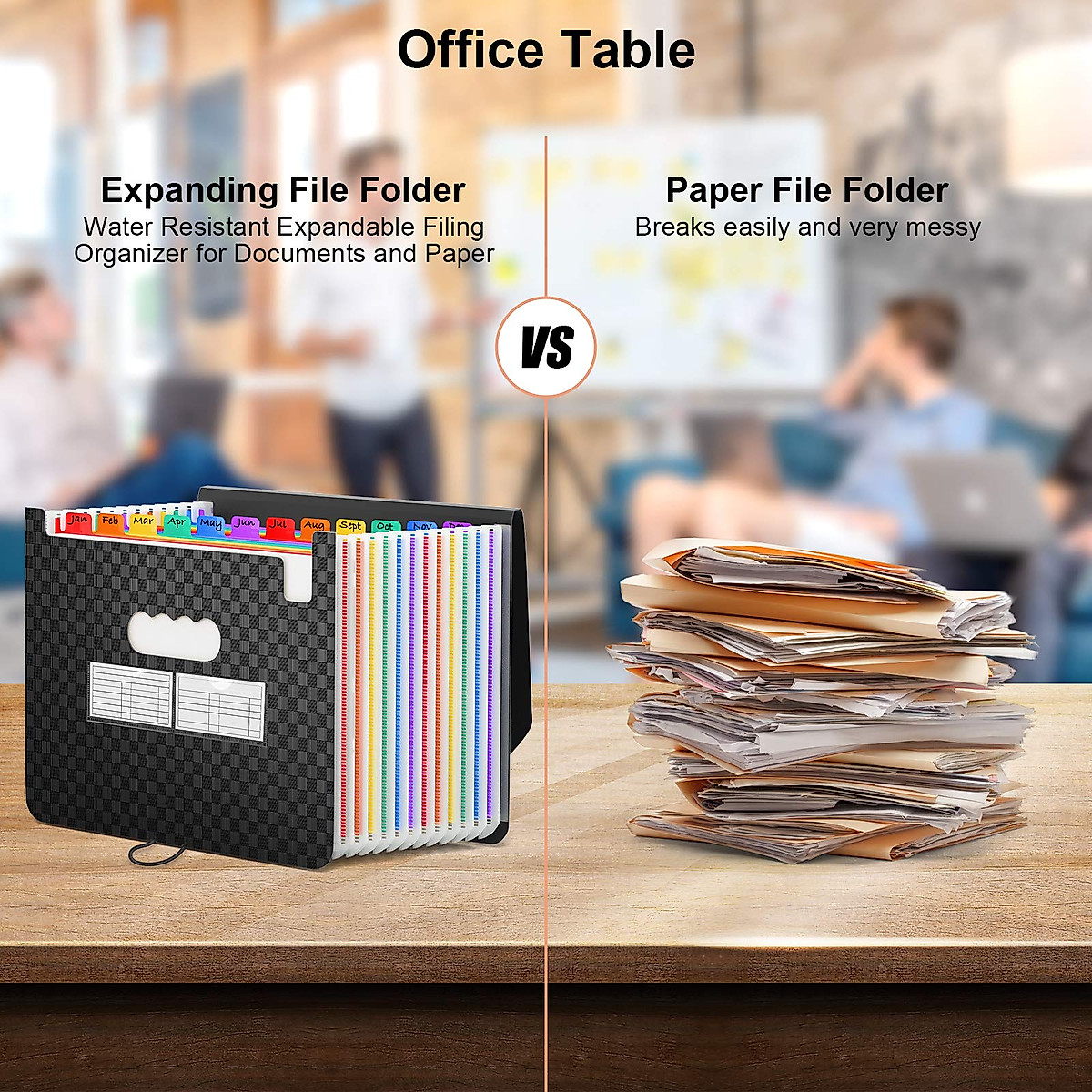 Moptrek nding File Folder Letter Size Accordion Wallet Folder with 13 Pockets A4 Magnetic Wireless Charger, Wireless Magnetic Cell Phone Charger