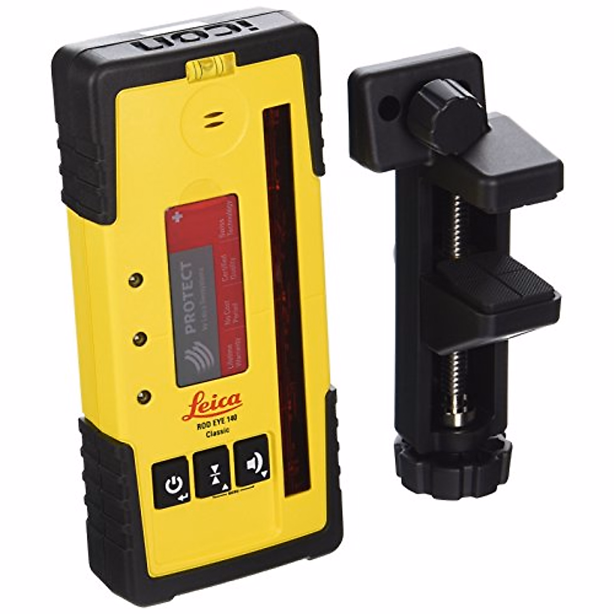 Leica RE 140 Classic Rugby Rod Eye 140 Classic Rotary Laser Receiver, Yellow