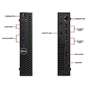 Dell Optiplex 3050 Micro PC Desktop, Intel Core i5-7500T 2.7GHz Quad-Core (4 Core), 8GB DDR4 RAM, 256GB SSD, Windows 10 Pro (Renewed)