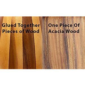 PACIFIC MERCHANTS Acaciaware Round Calabash Salad Bowls, 6-Inch by 2-inch Set of 4, Nut Bowl, Soup Bowl, Hand Turned From One Piece Of Wood, Eco-Friendly, Sustainably Harvested