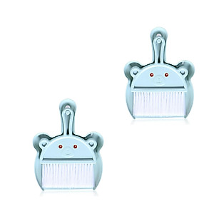 Blue Small Broom and Dustpan Set Snap-On Design Mini Broom and Dustpan Set Hand Broom and Dustpan Set Small Dustpan and Brush Set Mini Dustpan and Brush Set for Countertops and Surfaces