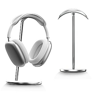 BENKS Desktop Headphone Stand Universal Headset Holder Hanger Mount Aluminum with Protective Silicone Pad, Gaming Headset Accessories, Compatible with AirPods Max, Beats, Bose, Sony and so on (White)