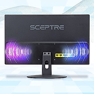 Sceptre 22-Inch 75Hz 1080p LED Monitor HDMI VGA Build-in Speakers, Brushed Black 2019 (E225W-19203S),Metal Black