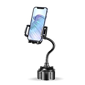 USBERG Cup Holder Phone Mount for Car,Cell Phone Holder Car, Universal Adjustable Gooseneck Cup Phone Holder for Car Truck,Compatible with iPhone,Samsung,LG & All Cell Phones …
