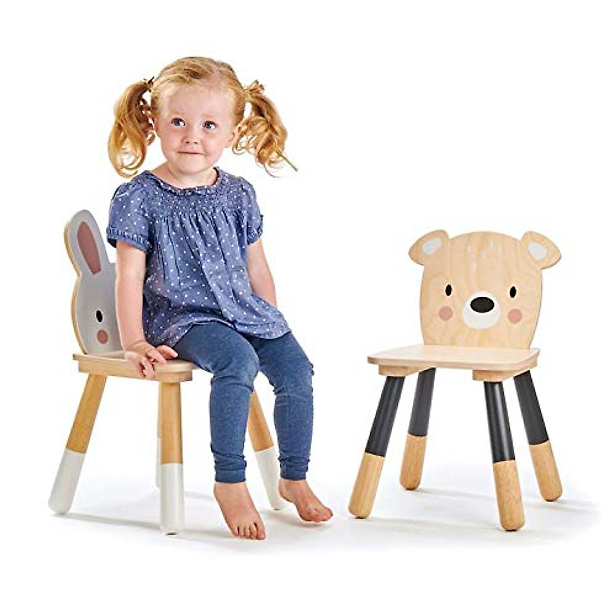 Tender Leaf Toys - Forest Table and Chairs Collections - Adorable Kids Size Art Play Game Table and Chairs - Made with Premium Materials and Craftsmanship for Children 3+ (Forest Table and Chairs)
