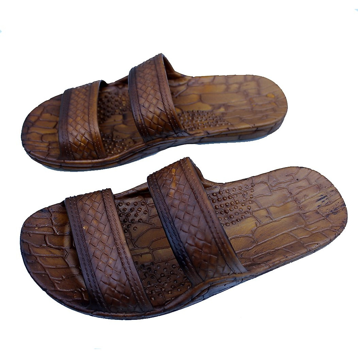 Hawaii Brown and Black Jesus sandals for Kids.(These kid sandals run 2 sizes smaller than US kid sizes) (Kid 3, Brown)