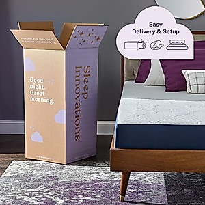 Sleep Innovations Hudson Hybrid 10 Inch Cooling Gel Memory Foam and Innerspring Mattress with Cool Touch Quilted Cover, King Size, Bed in a Box, Medium Support