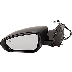 Kool Vue Driver & Passenger Side Power Heated Mirrors for Chrysler 200 2015-2017 With Blind Spot Monitor; Without Signal Light, Memory, Puddle Lamp & Auto-Dimming Paintable