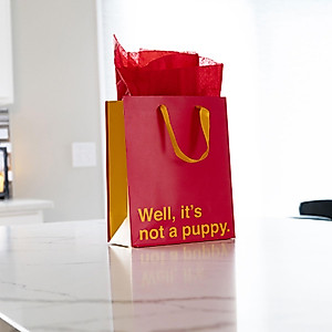 Prank-O Novelty Gift Bags for Holiday Gifting, 2-Pack, Well, It's Not a Puppy, Add Humor to Birthdays, Clever and Funny Birthday Gift Wrap or Gift Bag For Any Occassion, Empty Bag