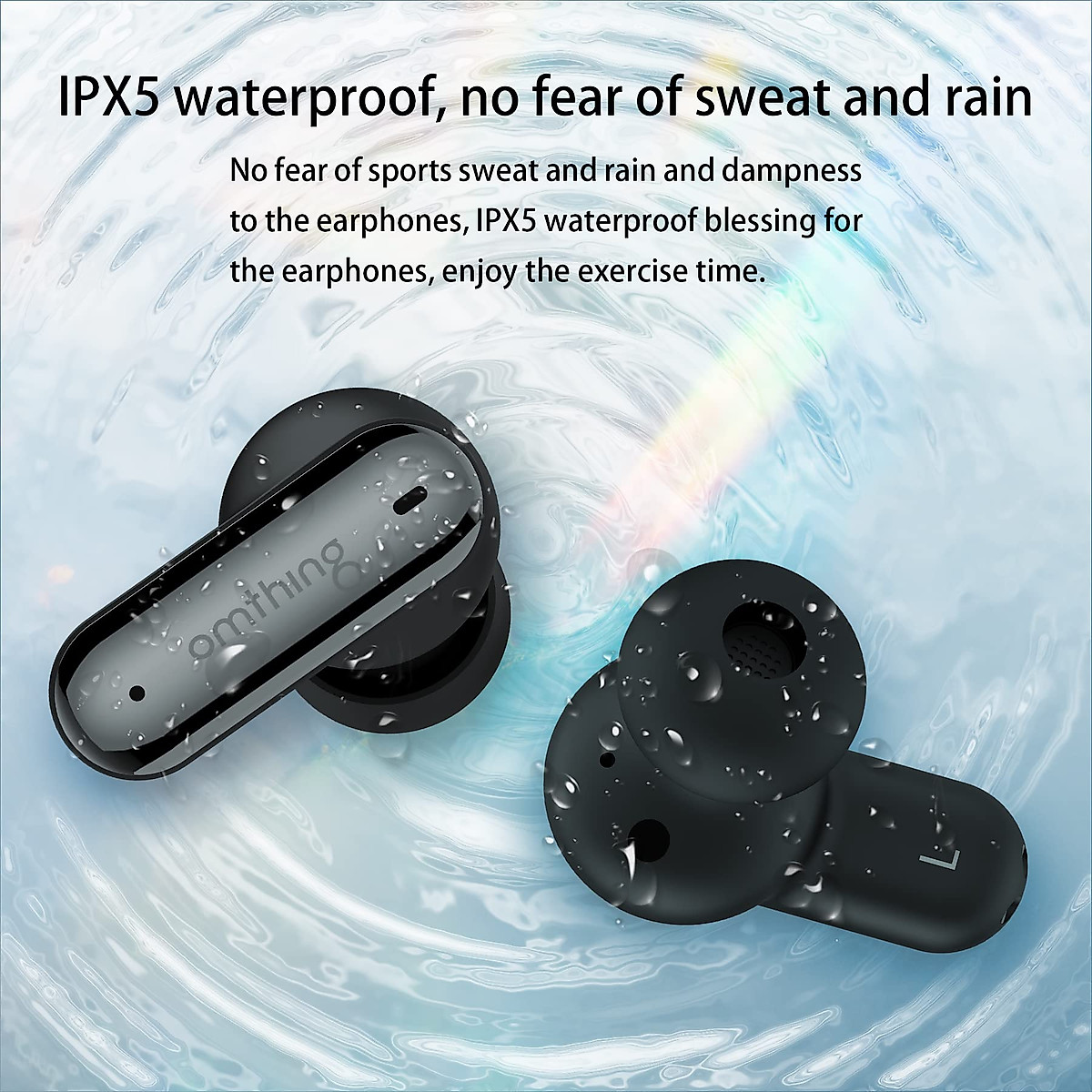 omthing Wireless Earbuds, AirFree 2 True Wireless Headphones, Earphones with Wireless Charging, Bluetooth Earbuds with ANC, in-Ear Headphones Deep Bass, Touch Control, IPX5 Waterproof, 25H