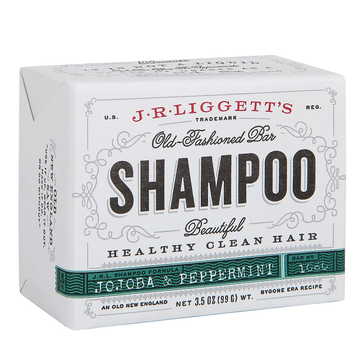 J·R·LIGGETT'S All-Natural Shampoo Bars -Tea Tree & Hemp Oil, Jojoba & Peppermint and Coconut & Argan Oil, Nourishes Follicles with Antioxidants and Vitamins, Sulfate-Free, Set of Three, 3.5 Ounce Bars