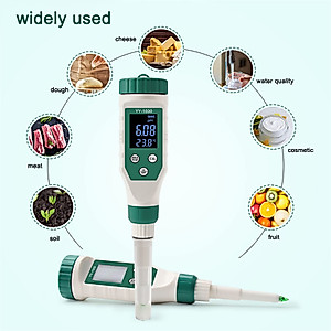 Hztyyier Digital PH Meter Portable Measuring Testing PH Meters PH Tester for Water High Accuracy Pocket Size Water Testing Meter Thermo-Hygrometer