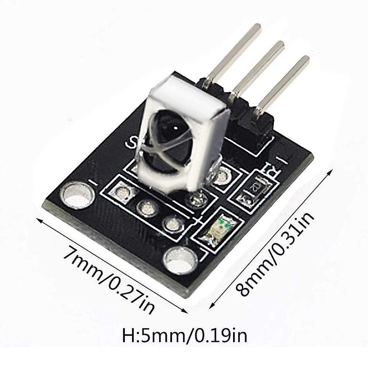 ZYM119 5PCS KY-022 Sensor Receiving Module, HX1838B Remote Control Module Can Be Used for Smart Cars Circuit Board