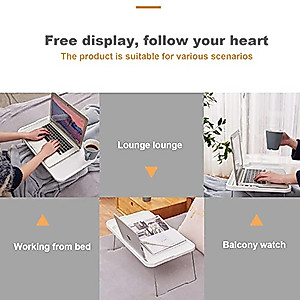 Lap Desks, Folding Laptop Bed Table with Cup Holder & Tablets Slot, Lazy Simple Laptop Tray, Portable Breakfast Tray Table for Student Dormitory Sofa Balcony (19.6x11.6inch)