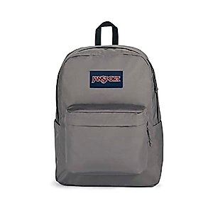 JanSport Superbreak Plus Backpack - Work, Travel, or Laptop Bookbag with Water Bottle Pocket, Graphite Grey