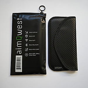 AIMQWEST Faraday Shield - 8"x4" Carbon Fiber Phone Case for EMP, RFID, & Signal Blocking - Ultimate Privacy & Security