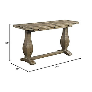 Martin Svensson Home Napa Flip Top Sofa Console Table, Reclaimed Natural