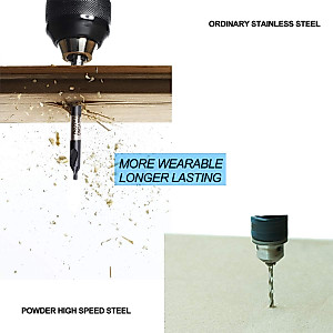 Naiyong Tools 5 Lathe Mill Center Drill Countersink Bit Tooling Set, M35 HSS 5% Cobalit Contained, Titanium Plated (CPM)