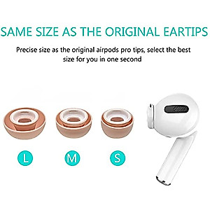 Artibox 5 Pairs(15pcs) Silicone Ear Tips Earbuds Cover Anti-Slip Anti-Drop Sport Earphone Accessories Compatible with Airpods Pro with Storage Box(S/M/L)(Pink)