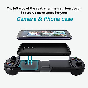 ShanWan Mobile Game Controller for Android, Bluetooth Wireless Gamepad Designed for Xbox Game Pass Ultimate, Steam Link, GeForce NOW (For Android, Black-2)