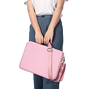 Smatree Hard Shell Carrying Case Compatible for 14 inch MacBook Pro 2024/2023 A2918/A2992/A2779,13 inch MacBook Air 2024/2022 A3313/A2681,13 inch iPad Pro M4 2024, Laptop and Tablet Shoulder Bag(Pink)