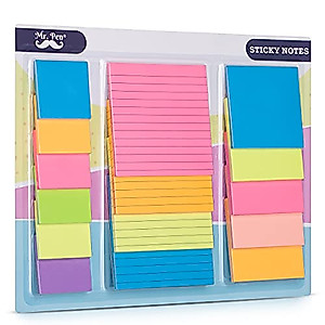 Mr. Pen- Sticky Notes Set, Assorted Sizes, 15 Pc, Bright Colors, Sticky Notes, Sticky Note Pads, Sticky Notes Variety, Sticky Notes Pack, Sticky Note Set, Sticky Pads, Colored Sticky Notes