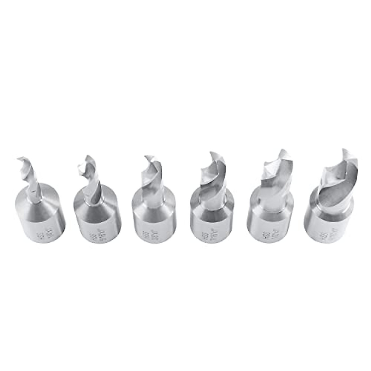 Accusize Industrial Tools 6pcs/Set H.S.S. Fully Ground Drill Set with 3/4" Weldon Shank, 1inch Cutting Depth, 0519-2501