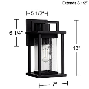 John Timberland Wickham Modern Outdoor Wall Light Fixture Painted Dark Bronze 13" Spotted Clear Glass for Exterior Barn Deck House Porch Yard Patio Outside Garage Front Door Garden Home Roof