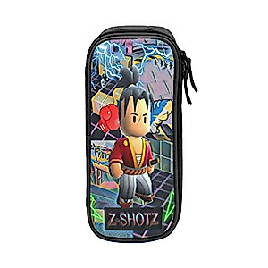 Stumble Guys Pattern Pen Pencil Case Bag Big Capacity Multifunction Storage Pouch Organizer with Zipper Office University for Girls Boy Black