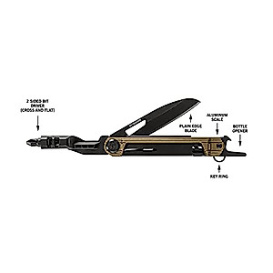 Gerber Gear Armbar Slim Drive, Pocket Knife Multitool with Screwdriver, Burnt Bronze