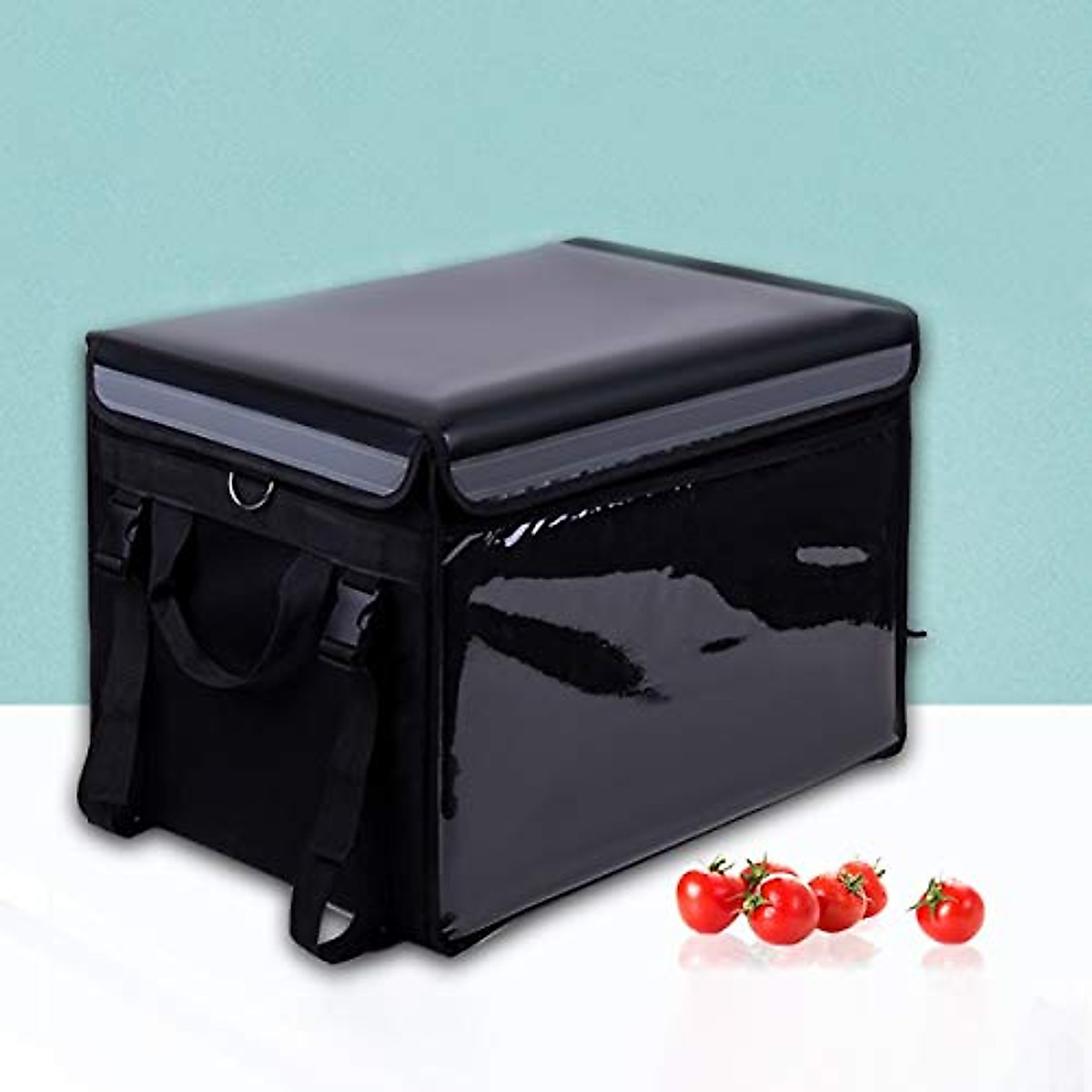 Garneck Insulated Food Delivery Bag Waterproof Portable Insulated Grocery Tote Food Warmer Bag Takeaway Box for Restaurant Delivery Grocery Shopping (Black)