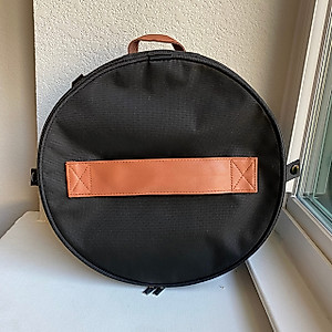 Small Hat Storage Box | Travel Hat Bag | Round Pop-up Storage Container for Fedoras and Small Hats | 13.5 Inch Wide | Collapsible Stackable | Hat Organizer | Closet Organization Bin (Black)