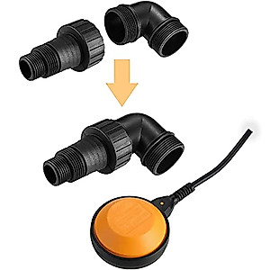 DEKO 400W 1/2HP Sump Pump 1981GPH Submersible Pump Clean/Dirty Water Pump Swimming Pool Garden Tub Pond Flood Drain w/Float Switch and Long 16ft Cable